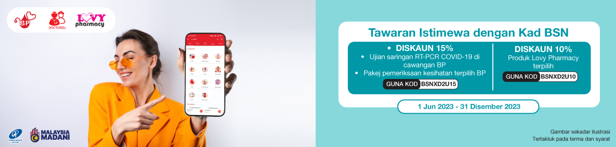 Dapatkan sehingga 15% diskaun Pemeriksaaan Kesihatan & Produk di Doctor2U dengan Kad BSN | BSN ...