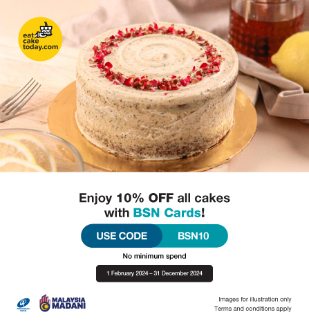Enjoy 10% OFF all cakes at Eat Cake Today with BSN Cards | BSN Malaysia