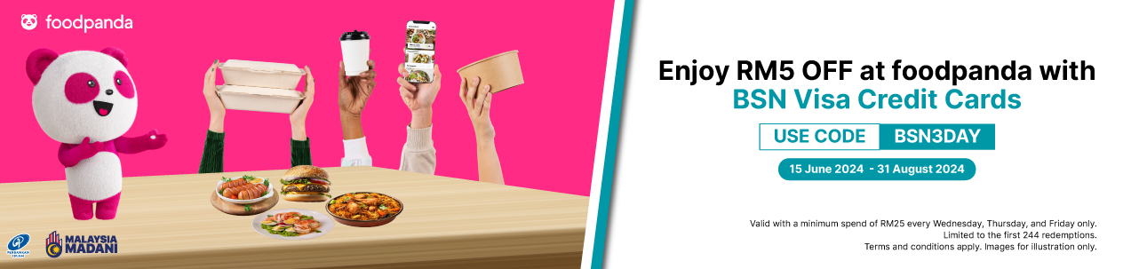 Enjoy RM5 OFF at foodpanda with BSN Credit Cards! | BSN Malaysia